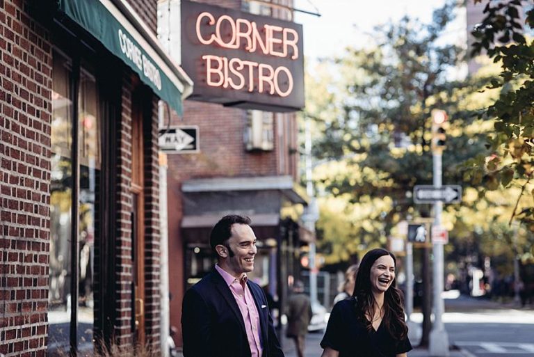 AMANDA + JASON autumn engagement in Manhattan New York